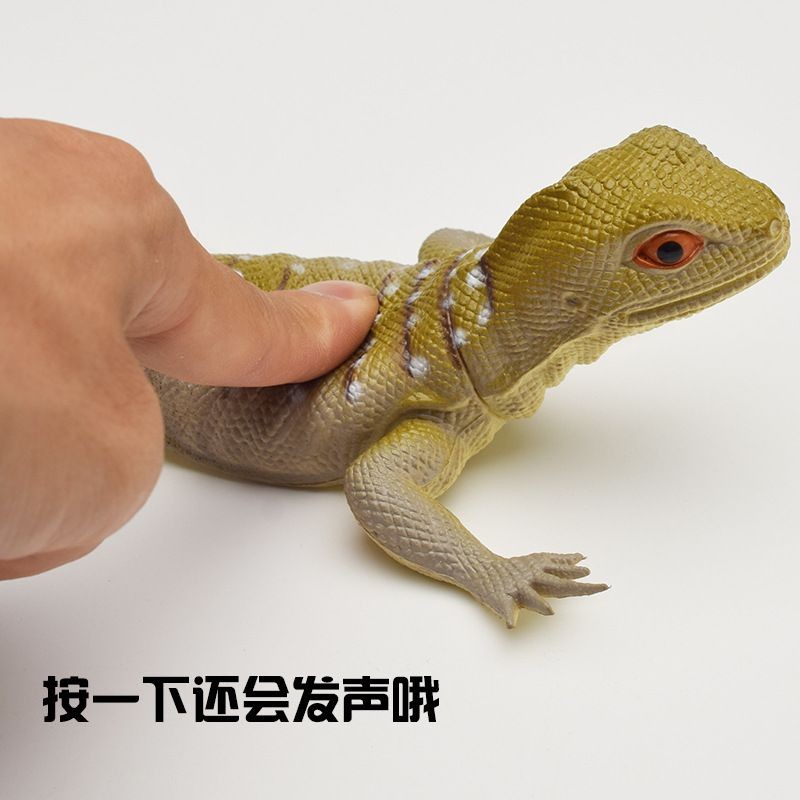 Soft Rubber Reptile Model Toy Simulation Lizard Squeeze Screaming Big ...