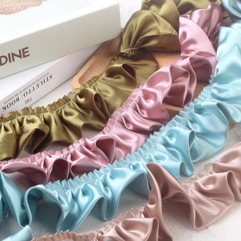 Double-layer Satin Fold Lace Curtains Home Textiles Cushions Cushions ...
