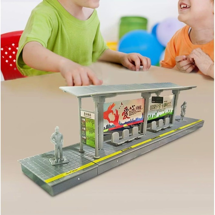 1/64 HO Scale Bus Station Model Car Sports Car Bus Simulation Bus ...