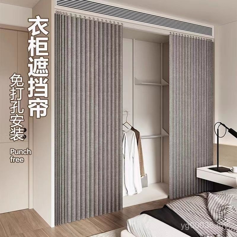 Anti-dust Shelf Block Dust Cloth Open Double Open Bedroom Partition ...