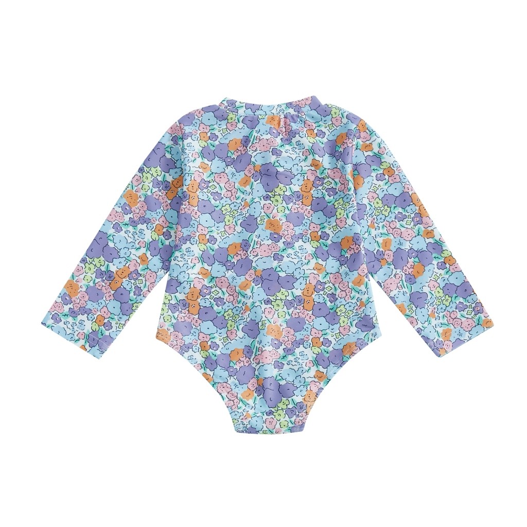 BABYCLOM-Toddler Girls Rash Guard Swimsuit Rompers Long Sleeve ...
