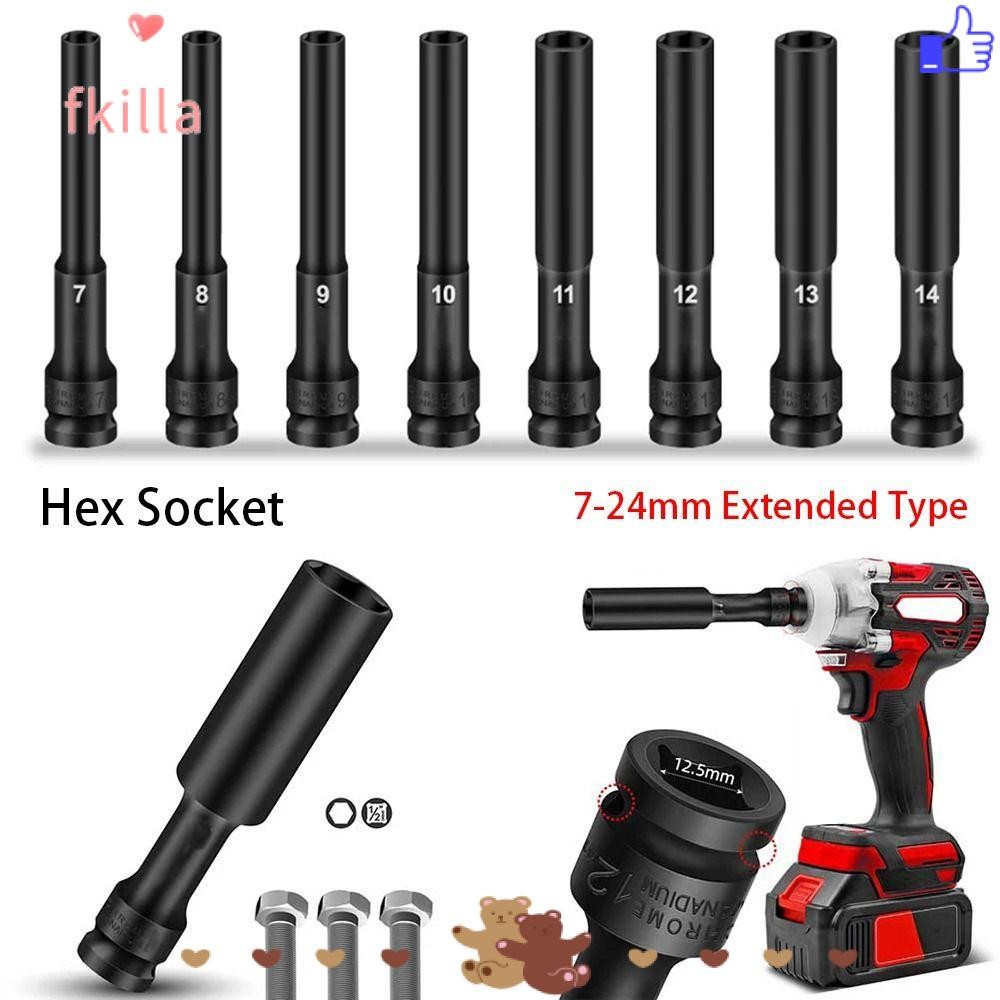 FKILLA1 1Pcs Impact Wrench Drive Socket, Extended Type Electric Hex ...