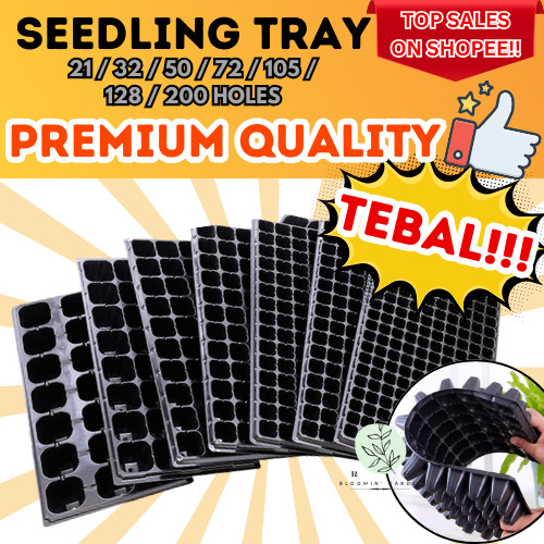 21 32 50 72 104 105 128 200 Holes Seedling Tray Plastic Nursery Tray ...