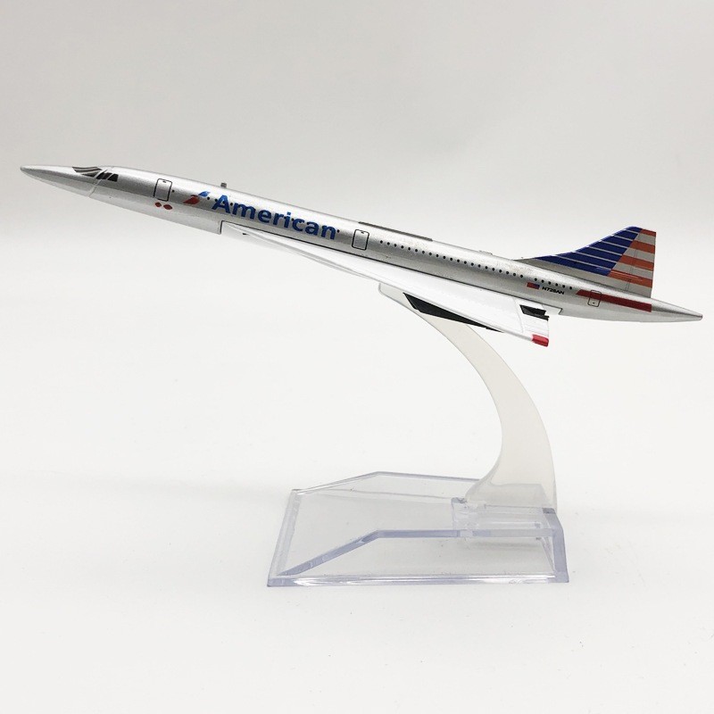 15.5cm USA Air American Concorde Costa Metal Aircraft Replica Diecast ...