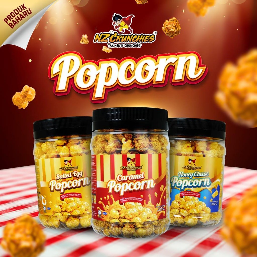 NZ Crunchies Popcorn 150g Caramel, Salted Egg, Honey Cheese | Shopee ...