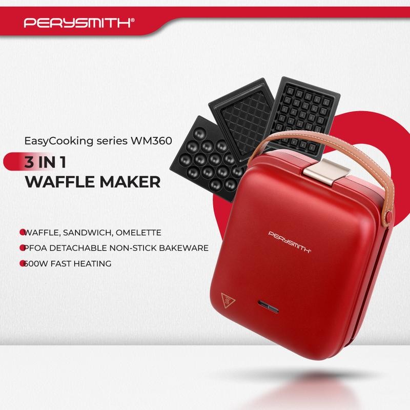 PerySmith 3in1 Waffle Maker EasyCooking Series WM360 | Shopee Malaysia