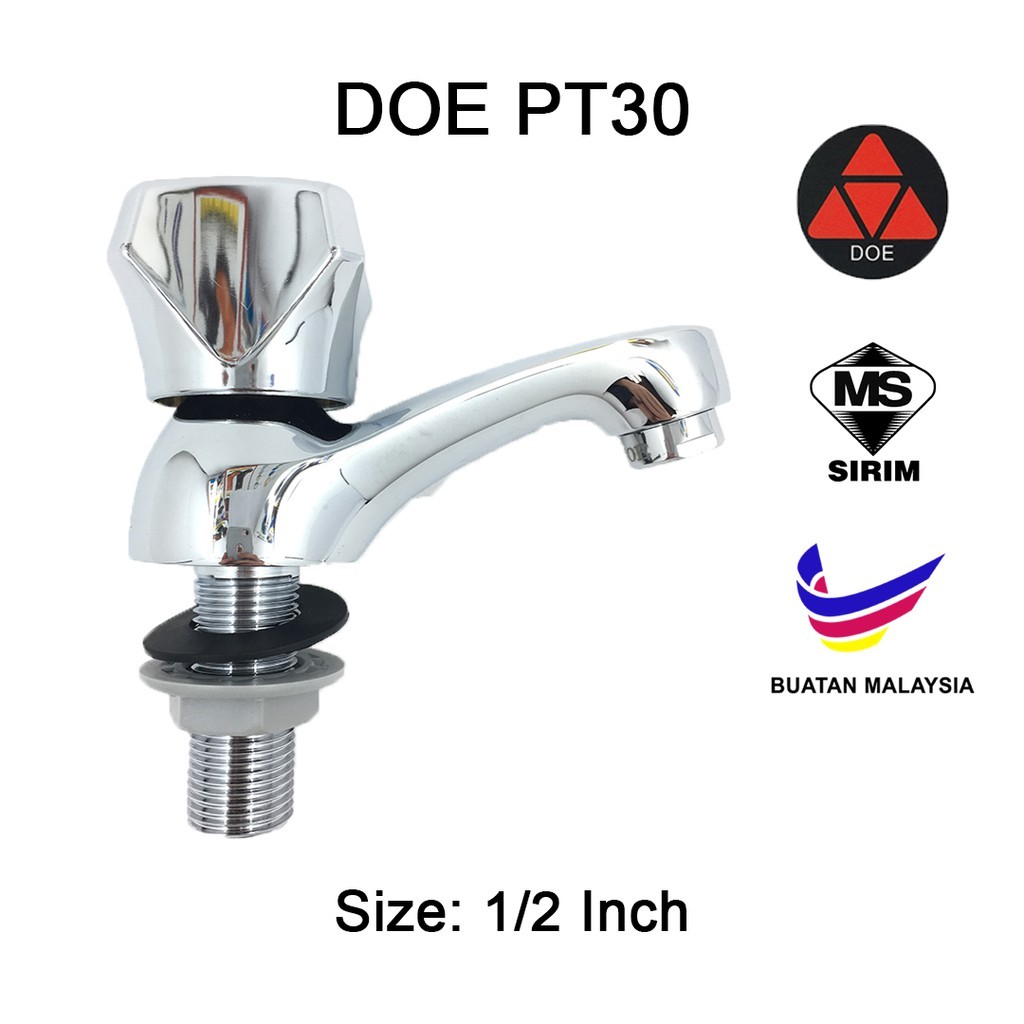 DOE PT30 BASIN PILLAR TAP - 1/2'' Arrowline ABS Handle [Bathroom Faucet ...