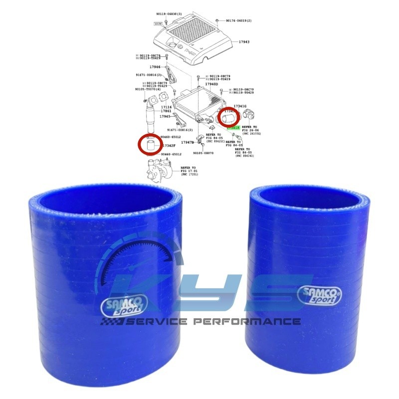 TOYOTA HILUX VIGO KUN25 KUN26 TURBO INTERCOOLER HOSE (SAMCO SILICONE ...