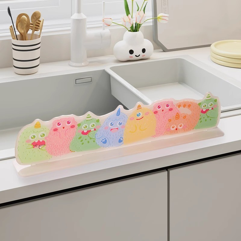 Acrylic Cartoon Water Baffle Dishwasher Countertop Waterproof Strip ...