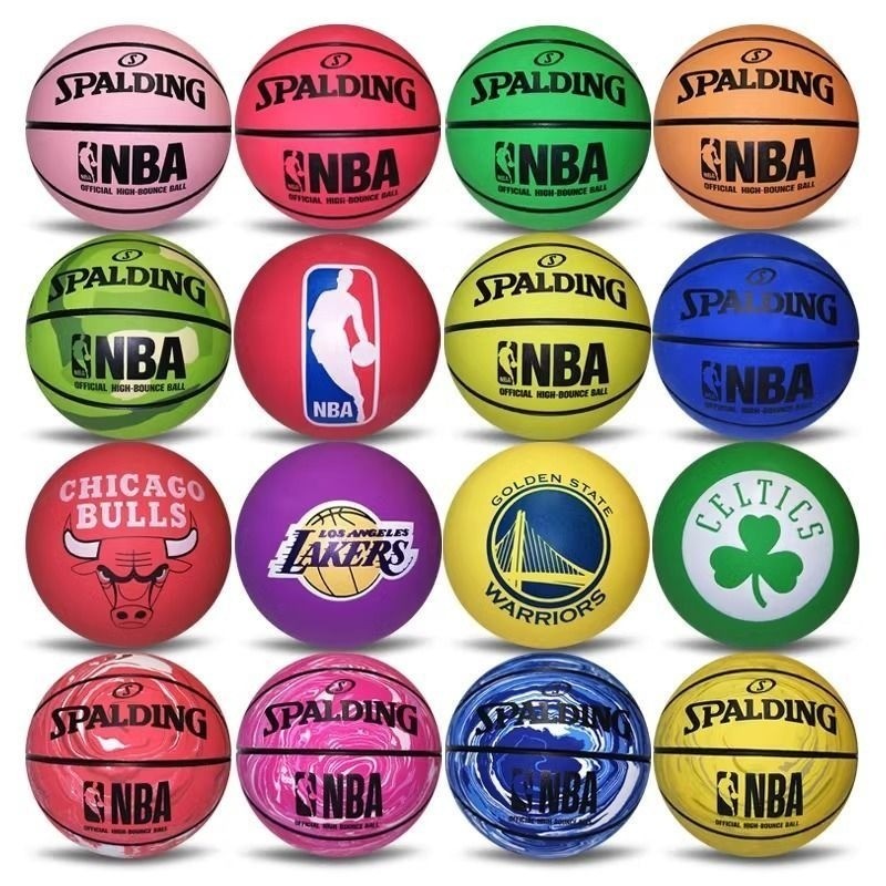 SPALDING NBA Bouncy Ball Mini High-Bounce Rubber Basketball Indoor ...