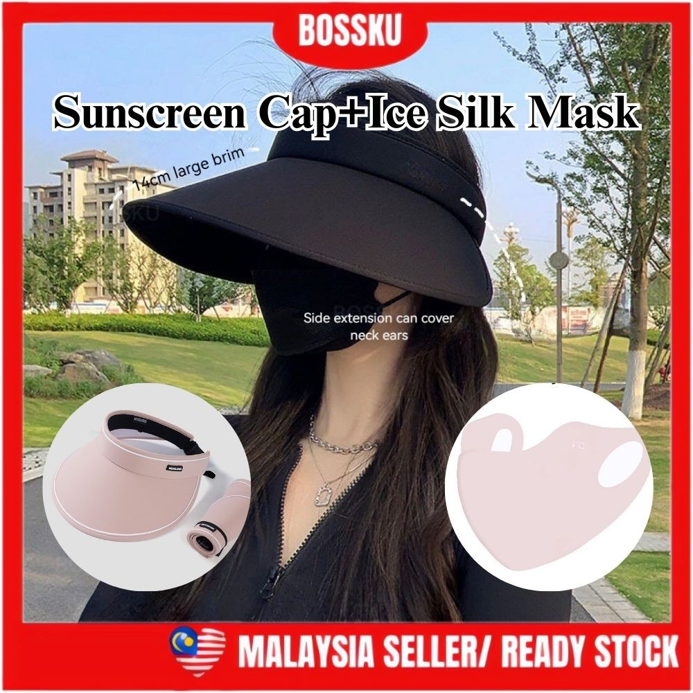 Topi Pelindung Matahari Sun Hat Cover Uv Panas Anti Sunburn Sukan ...