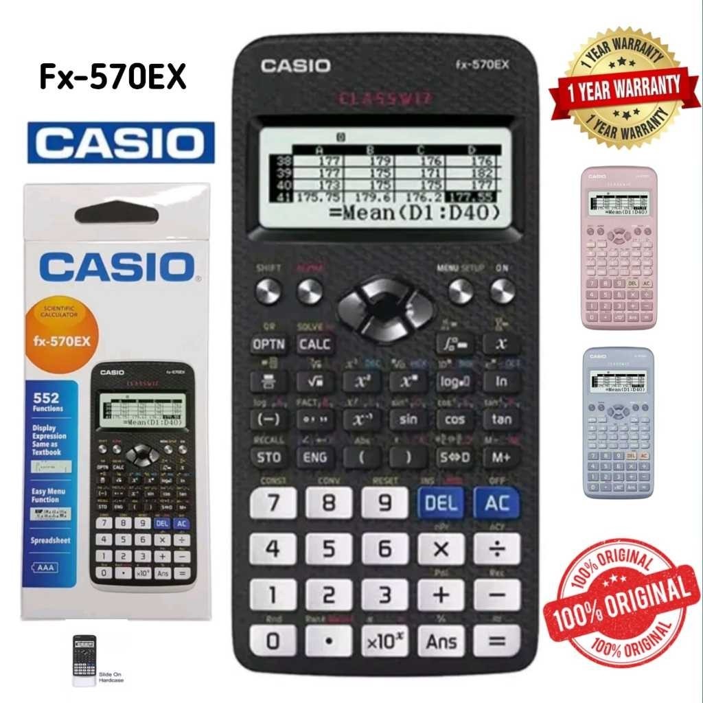 Casio FX-570EX Classwiz Scientific Calculator - Black / Pink / Blue ...