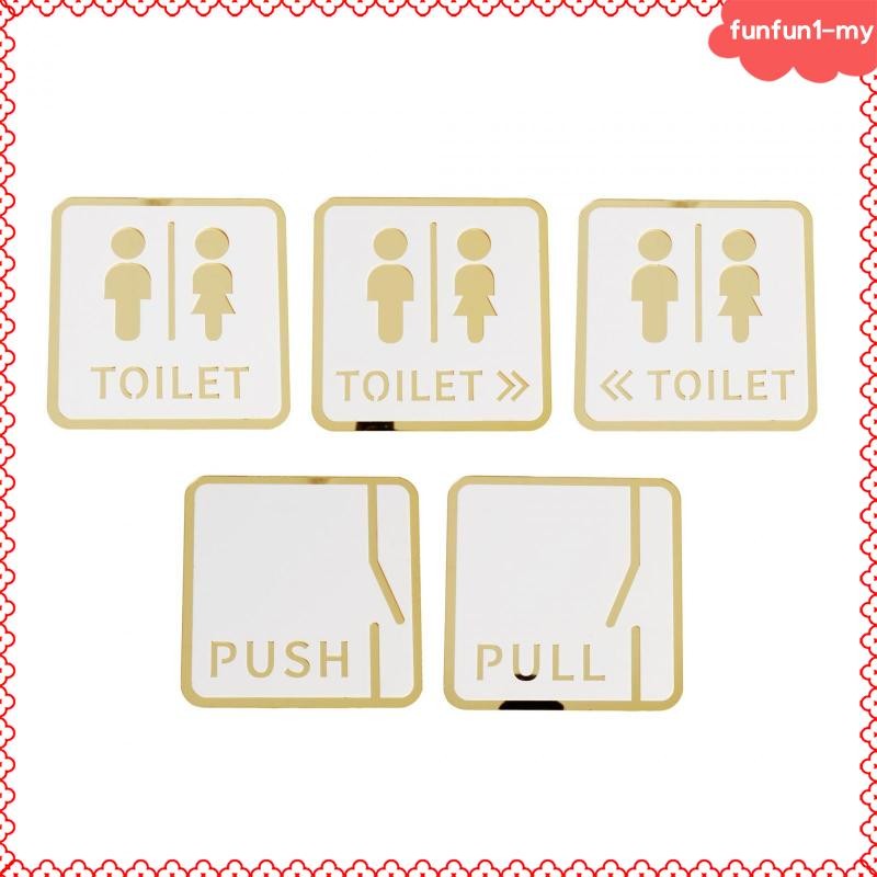 [FunfuneeMY] Square 12cm Bathroom Sign Acrylic Washroom Plaque Door ...