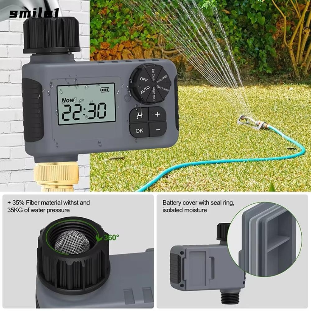 SMILE Automatic Irrigation Timer, Save Water with LCD Screen Automatic ...
