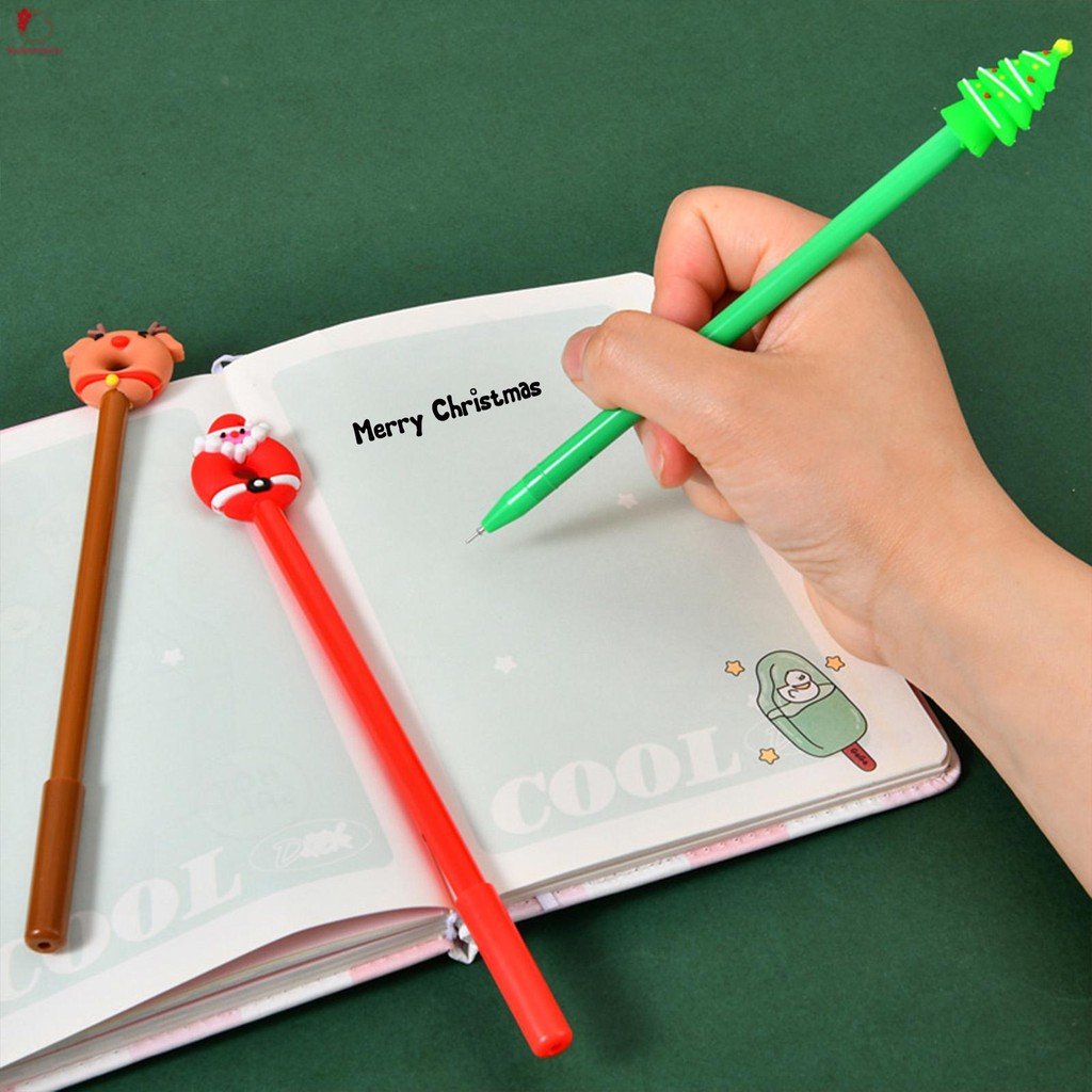 Christmas Series Neutral Pen with Santa Claus Snowman Reindeer Xmas ...