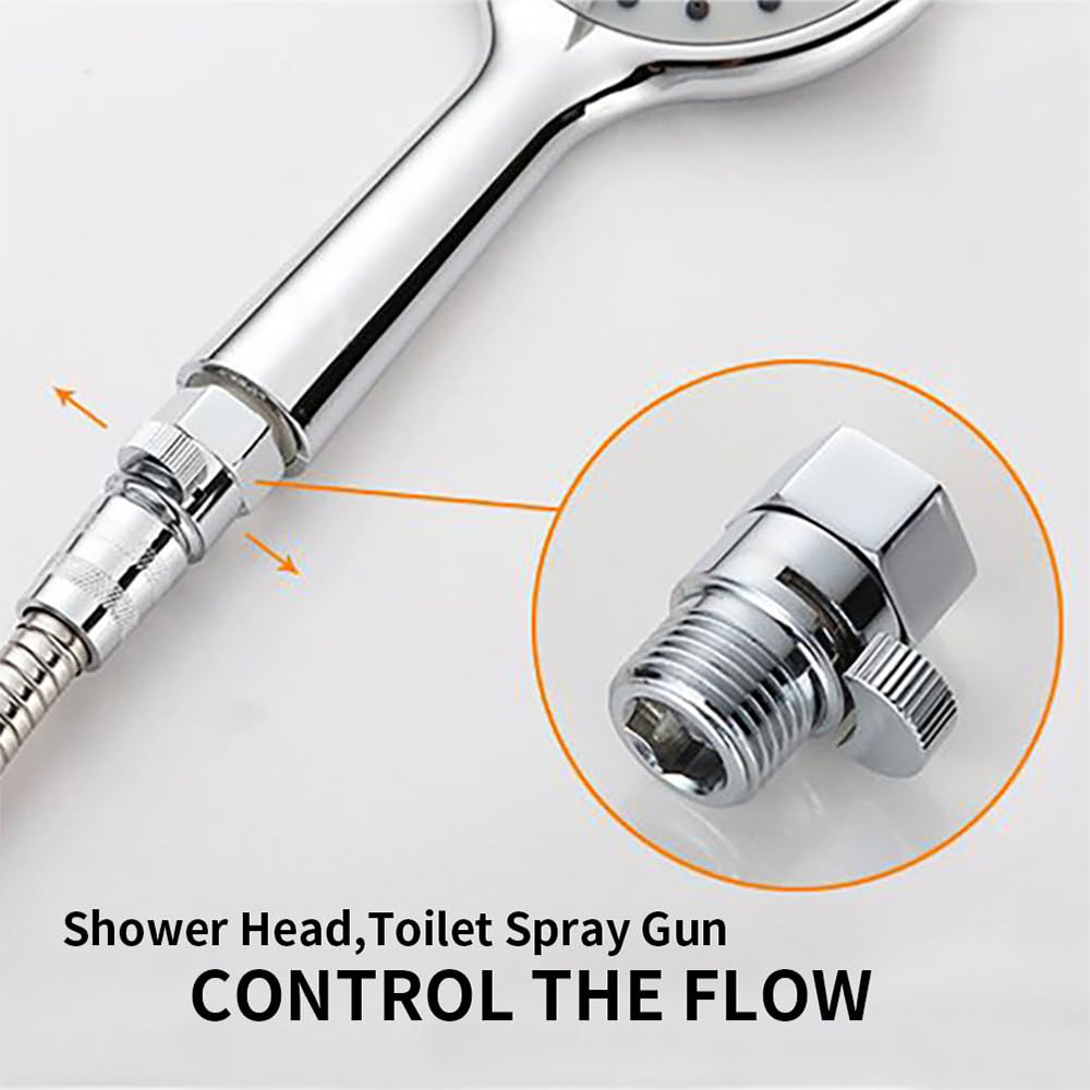 Water Flow Control Valve for Handheld Shower Head, Brass Stop Valve ...