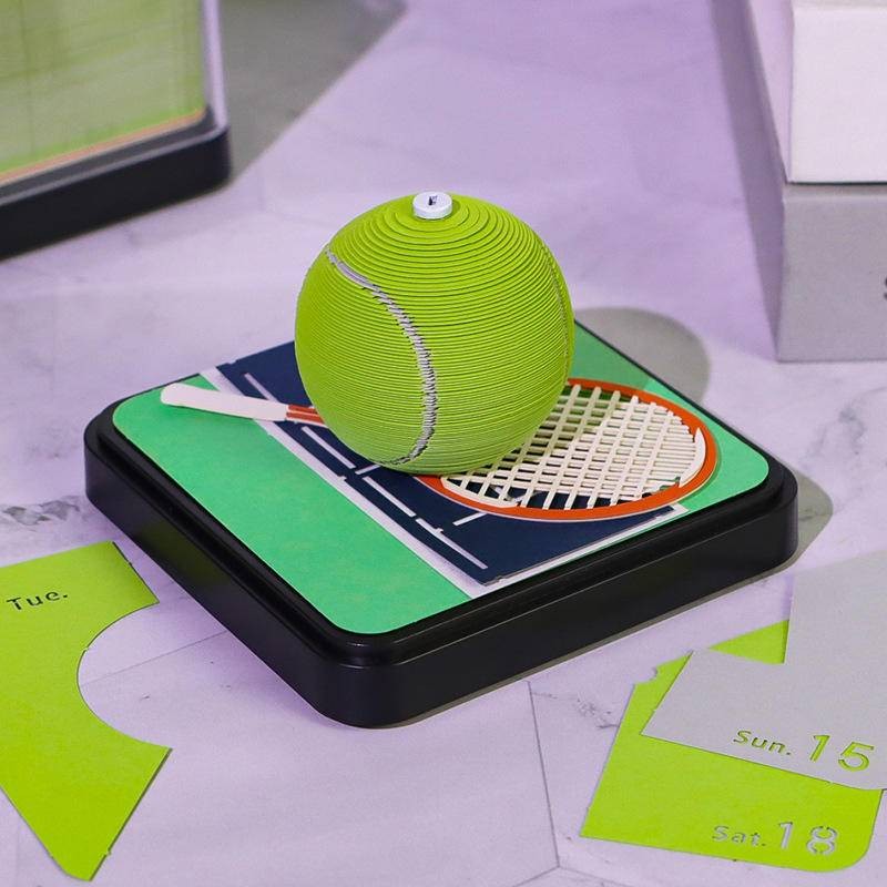 Small panoramic tennis 3D sticky note paper tennis paper carving ...