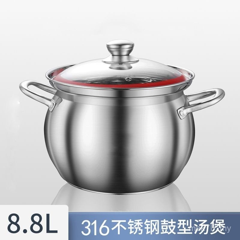 316 periuk sup keluli tahan karat, anti limpah dan penebalan, bubur isi ...