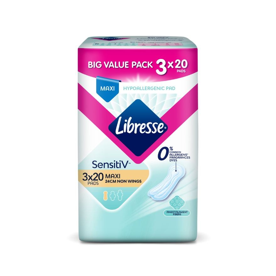 LIBRESSE SensitiV Maxi Non Wings 24cm 3x20s | Shopee Malaysia