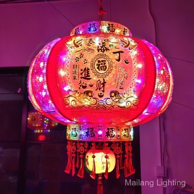 New Year Lantern Antique Palace Lantern Chinese Hexagonal Dragon ...