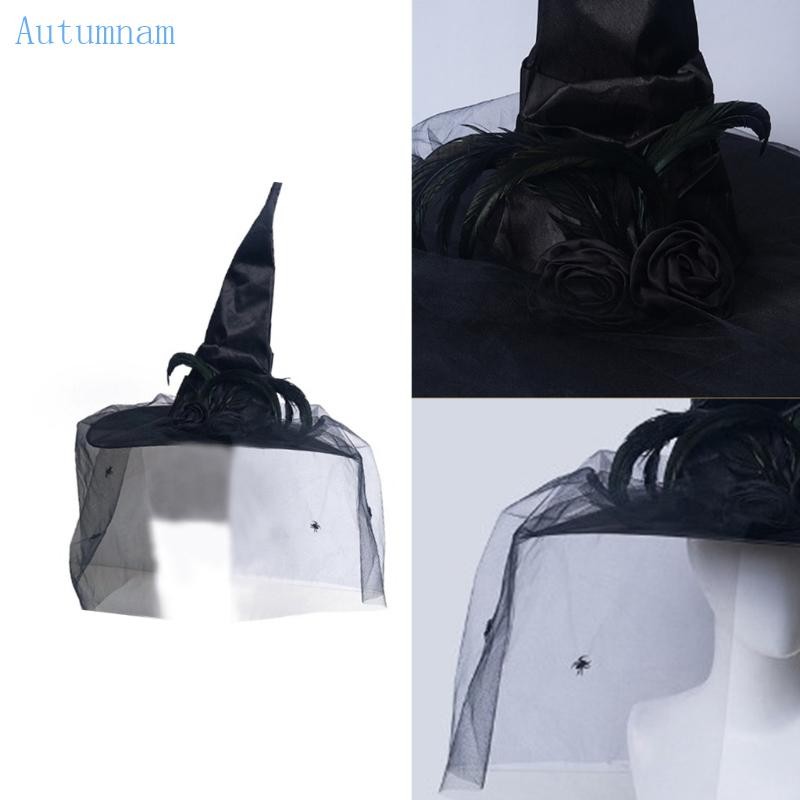 AUTU Crumpled Witch Hat Adjustable Size Witch Hat Role Playing Event ...