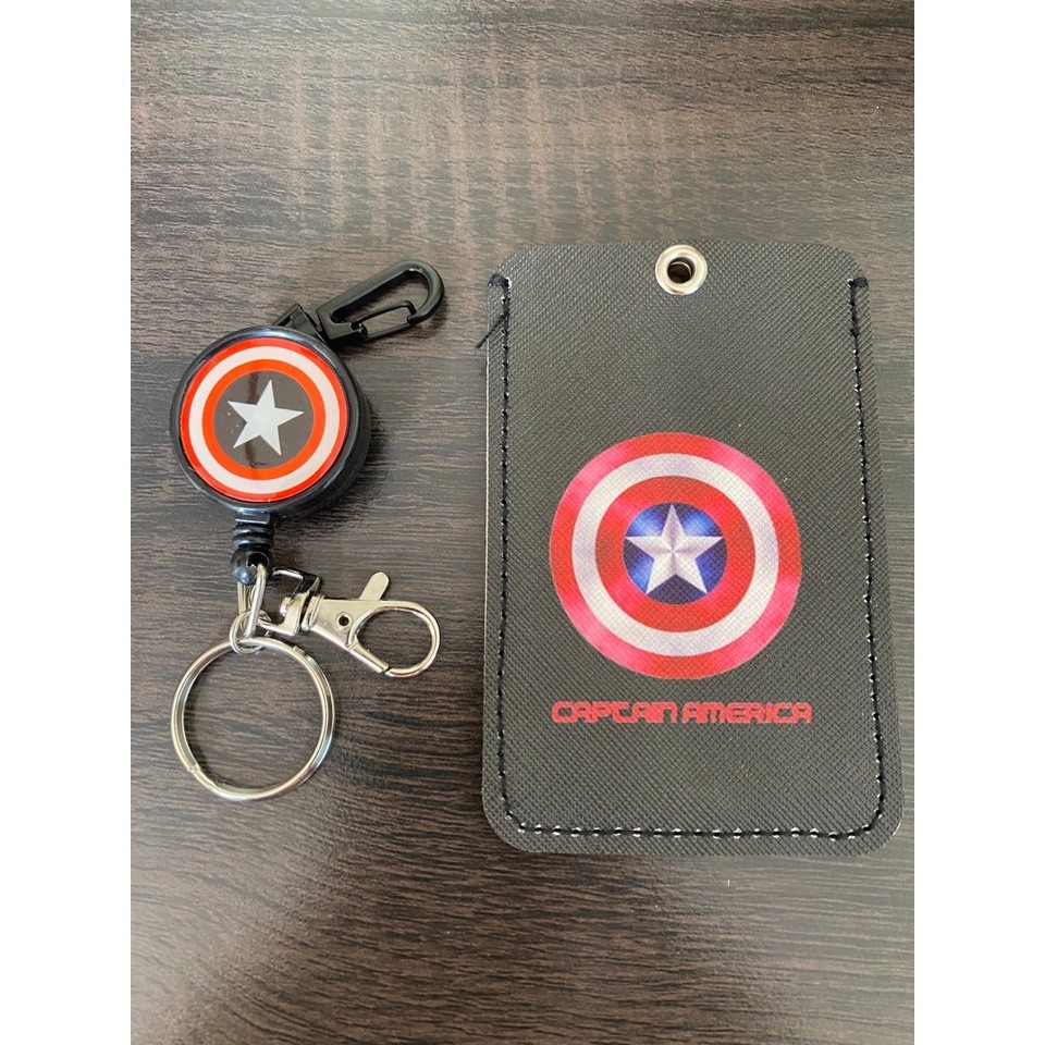 GANTUNGAN Cute Captain America Character Name Tag Keychain | Shopee ...