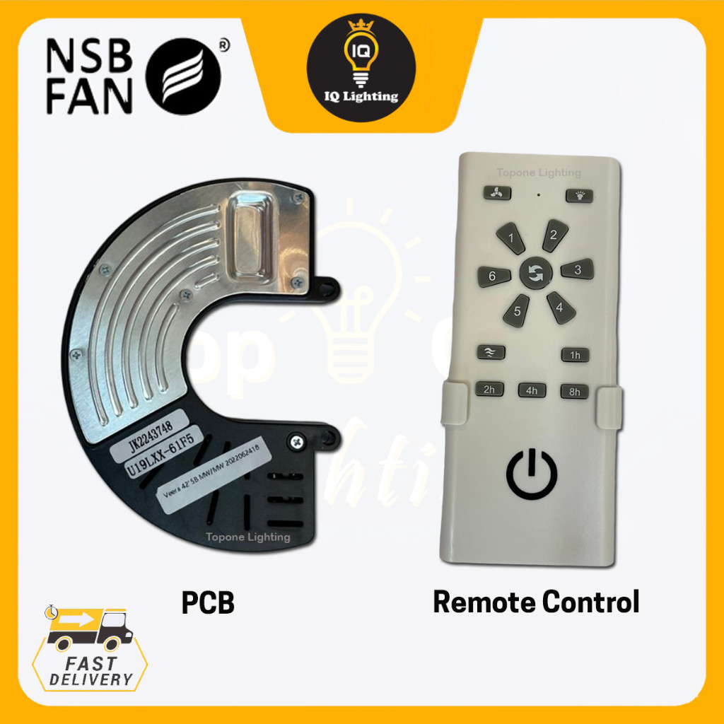 NSB VEERA 42'' / 56" 5B CEILING FAN PCB BOARD RECEIVER / REMOTE CONTROL ...