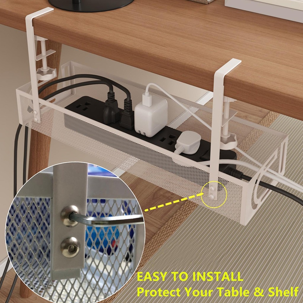 Carbon Steelc Under Desk Cable Management Tray Office Desk Cable ...