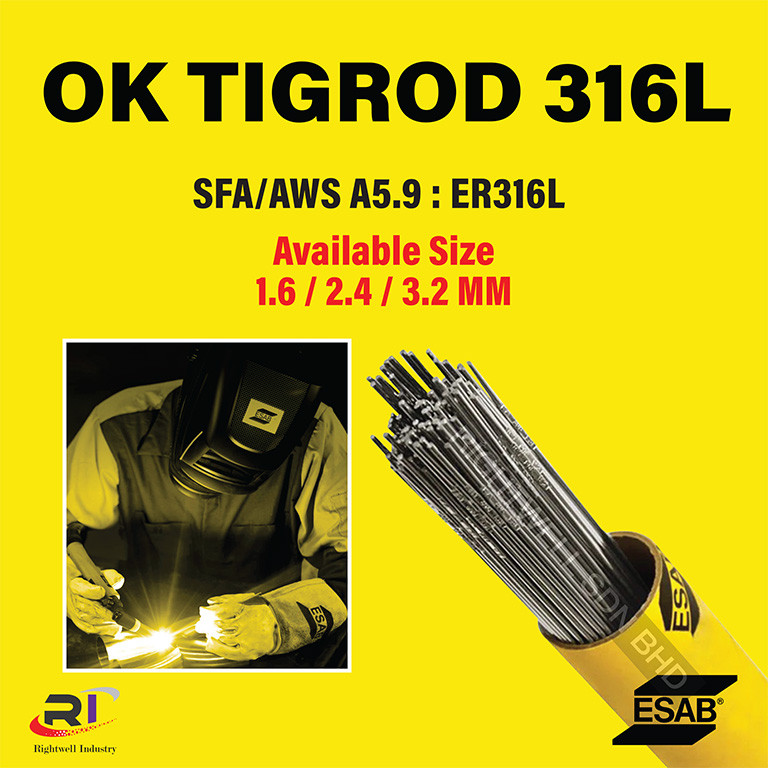 ESAB OK Tigrod 316L Stainless Steel TIG Welding Rod (5kg) | Shopee Malaysia