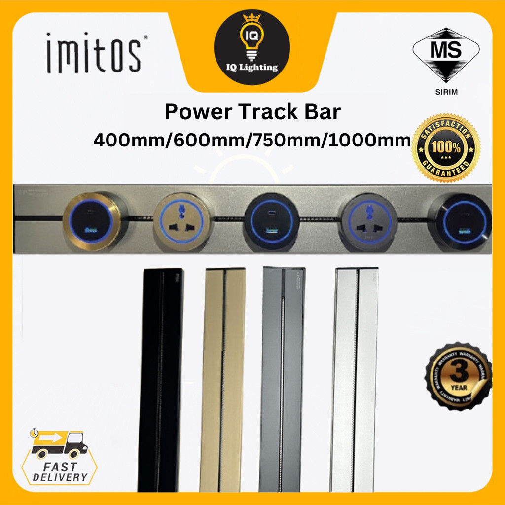 IMITOS Gen 2 Power Track Moveable Switches 13A Universal USB + Type C ...