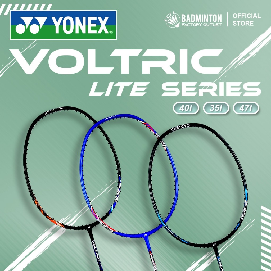 YONEX Voltric Lite 20i / 25i / 35i / 40i / 47i Badminton Racket - 5UG5 Max Tension 30 LBS 100% ...