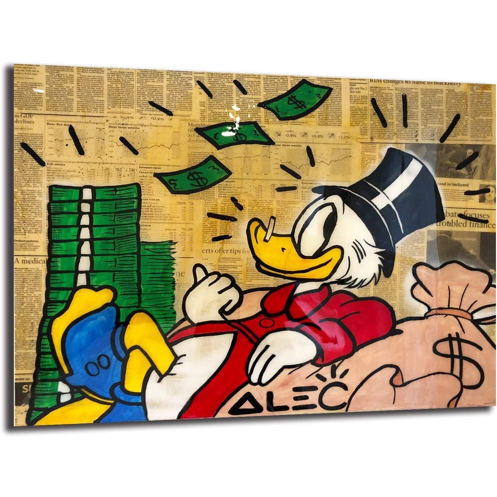 Alec Monopoly Canvas Scrooge Money Street Art POP Painting Poster Print ...