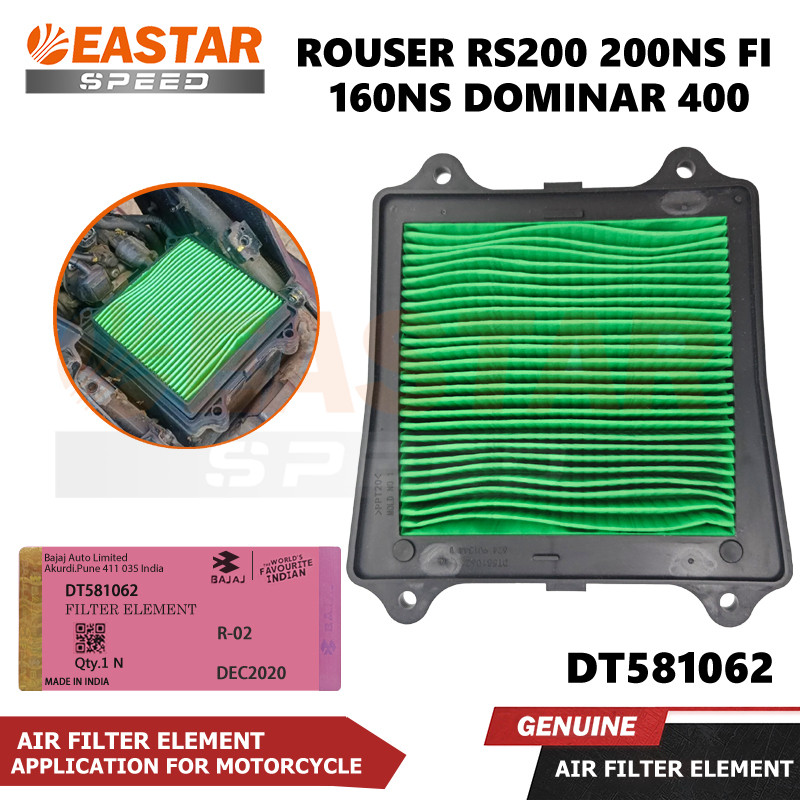Rouser RS200 200NS FI 160NS Dominar 400 Air Filter Element DT581062 ...