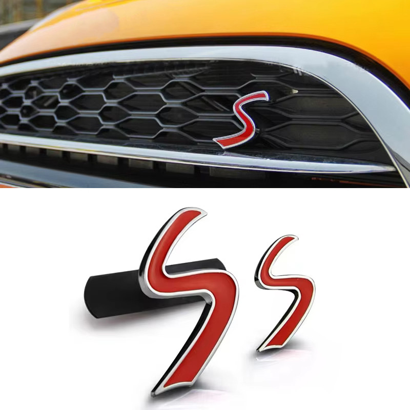 3D Metal S Front Grille Emblem Sticker for Mini Cooper R50 R52 R53 R56 ...