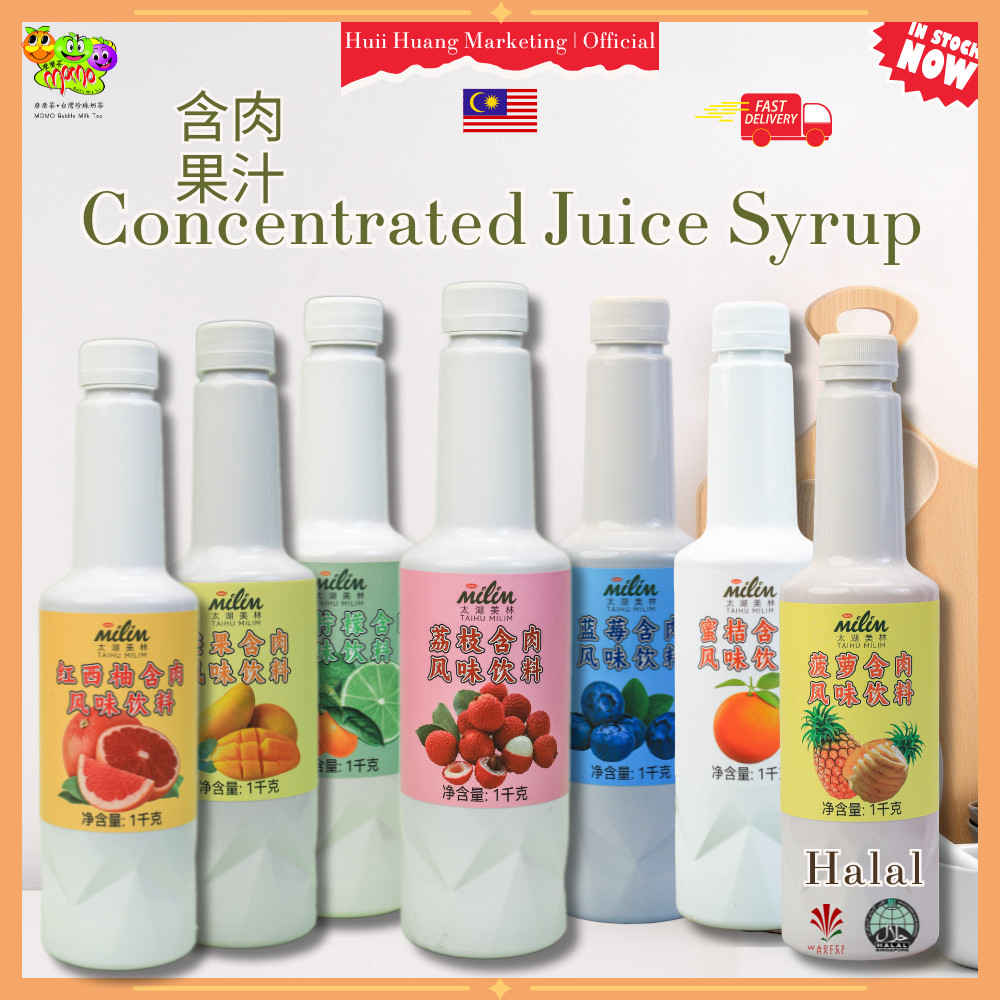 Concentrate Juice Syrup with Pulp 1kg Fruit Cordial Green Apple Peach ...