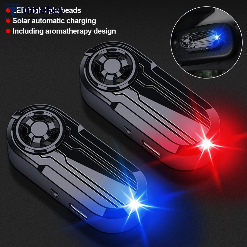 TIMEKEY LED Car Solar Powered Wireless Anti-Theft Warning Light Caution ...