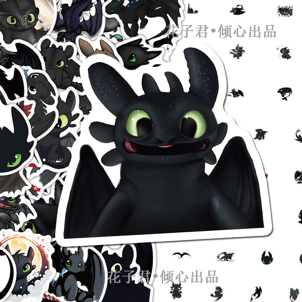 122 ins style cute and interesting diy toothless cartoon stickers ...