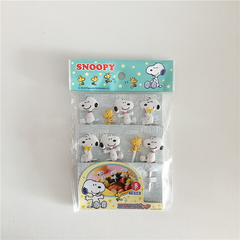 Snoopy Cute Fruit Pick snoopy Cartoon Children Fruit Fork Bento Fork ...