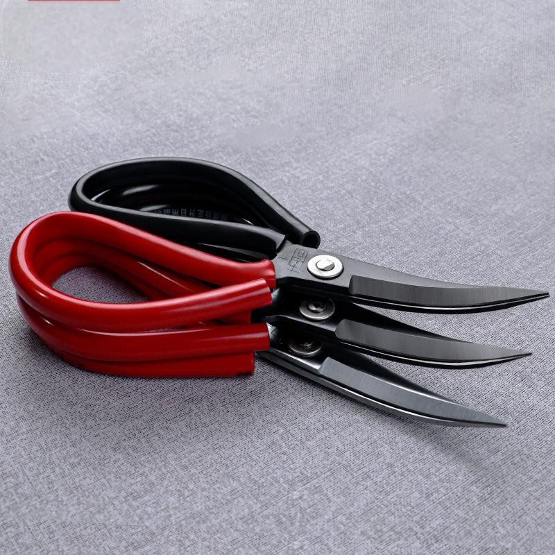 Anti-rust Curved Scissors Warped Industrial Scissors Curved Leather ...