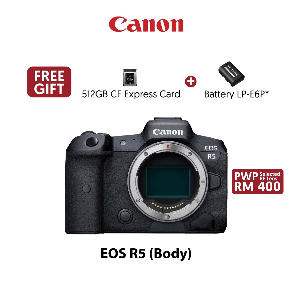 [PRE-ORDER] Canon EOS R5 [Free 512GB CF Express Card] Full-Frame Mirrorless Camera | Ideal For ...
