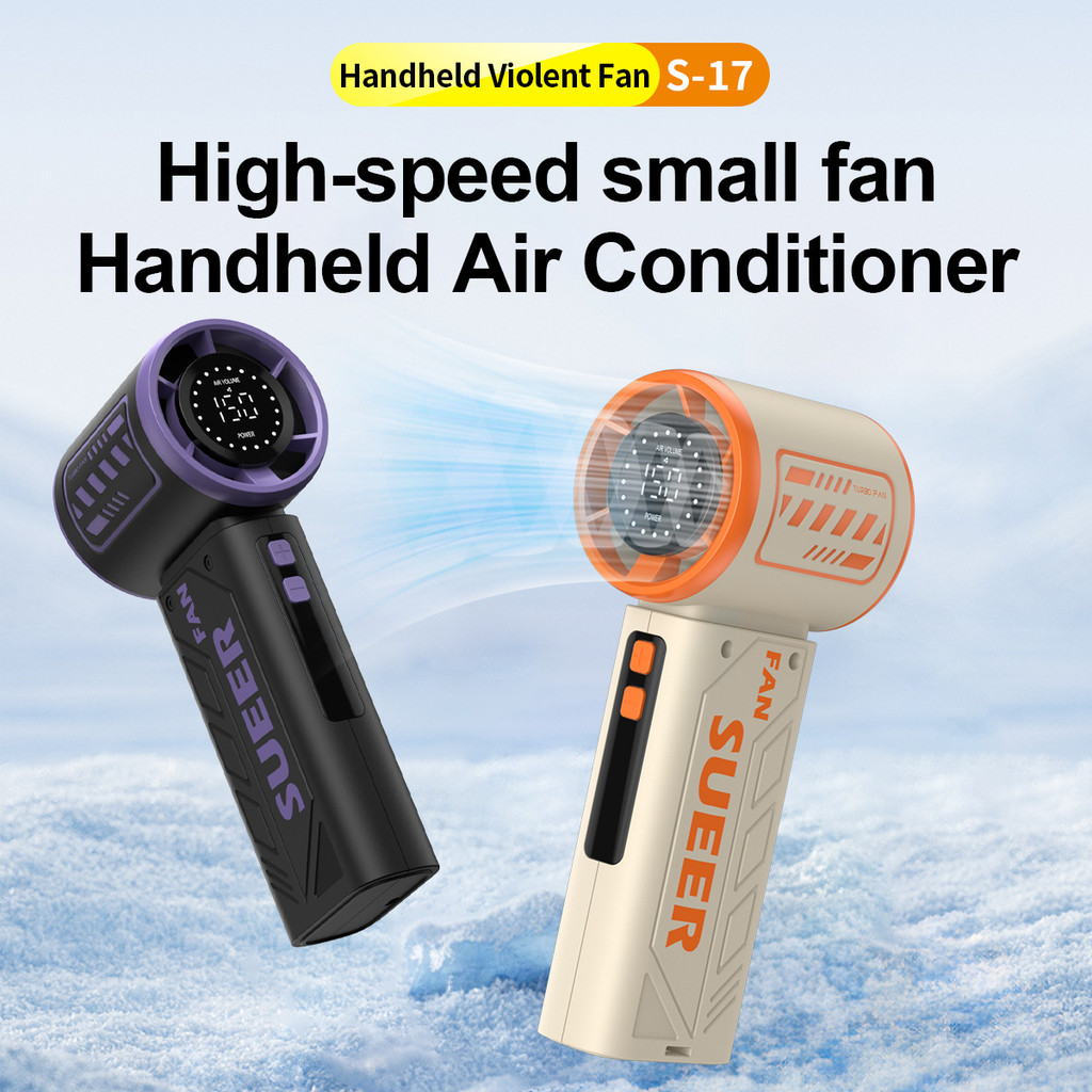 Portable Handheld Turbo Fan 100 Wind Speeds Adjustable Mini Personal ...
