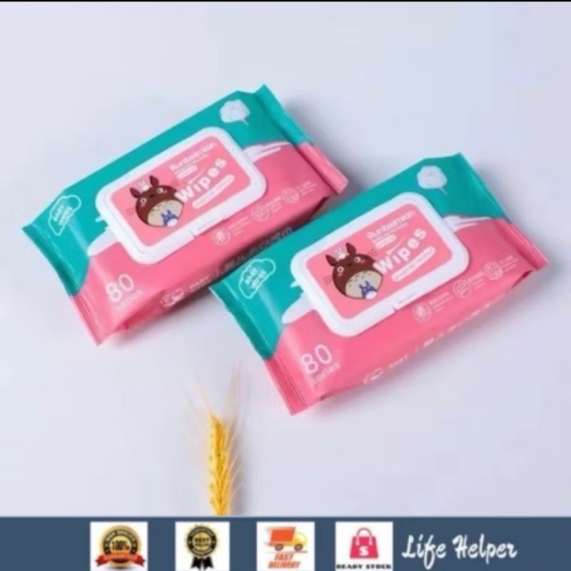 RUNBEIMIAN Baby Wipes Wet Tissue Tisu Basah Non Alcohol, Parabens Free ...
