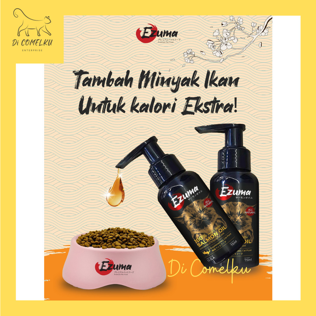 (75ml) Ezuma Salmon Oil / For Cats / Bagi Bulu Sihat Dan Cantik ...