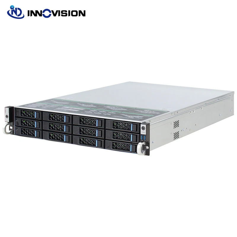 2U 12 bays hotswap rack server case 560mm NVR NAS server chassis ...