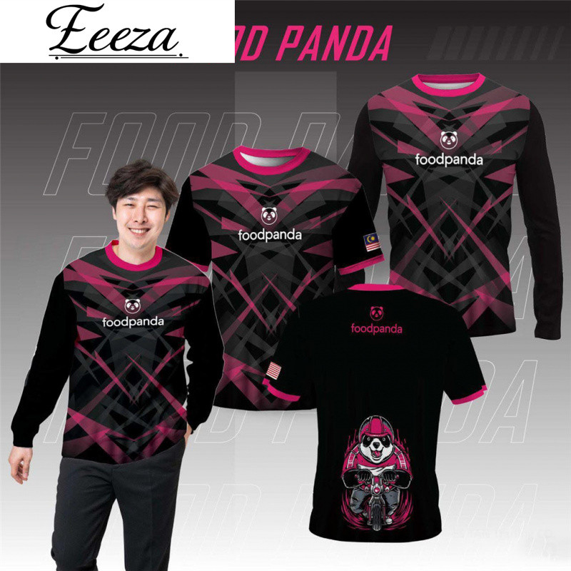 food panda rider Short Sleeve T-Shirt long sleeved for Delivery Workers ...