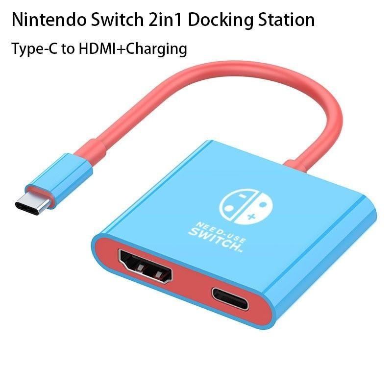 2 in1 OLED Docking Station HDMI 4K 1080P TV Extend Screen Cable USB C ...