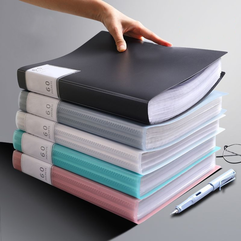 A4 Transparent Document Organizer Display Book Clear File Folder 20/30 ...