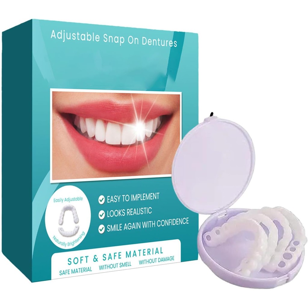 Temporary Teeth Perfect Set, Adjustable Buckle Type, Moldable Dentures ...