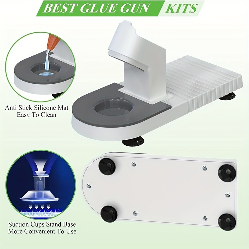 1pc Hot Glue Gun Holder Plastic Hot Melt Glue Gun Base Stand Organizer ...