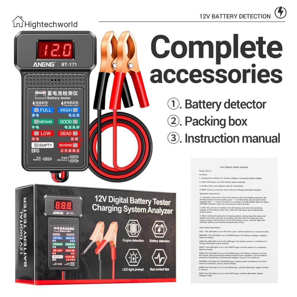 12V Auto Battery Monitor Mini Digital Battery Testing Device for ...